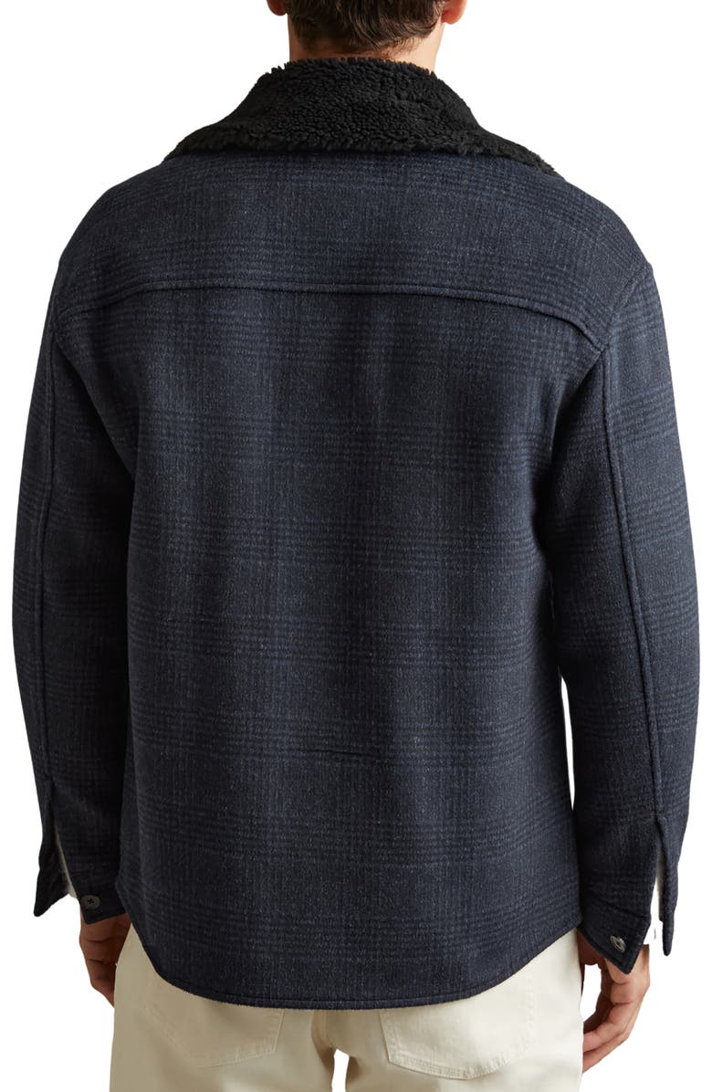Reiss Pernix Glen Plaid Wool Blend Shirt Jacket | Nordstromrack