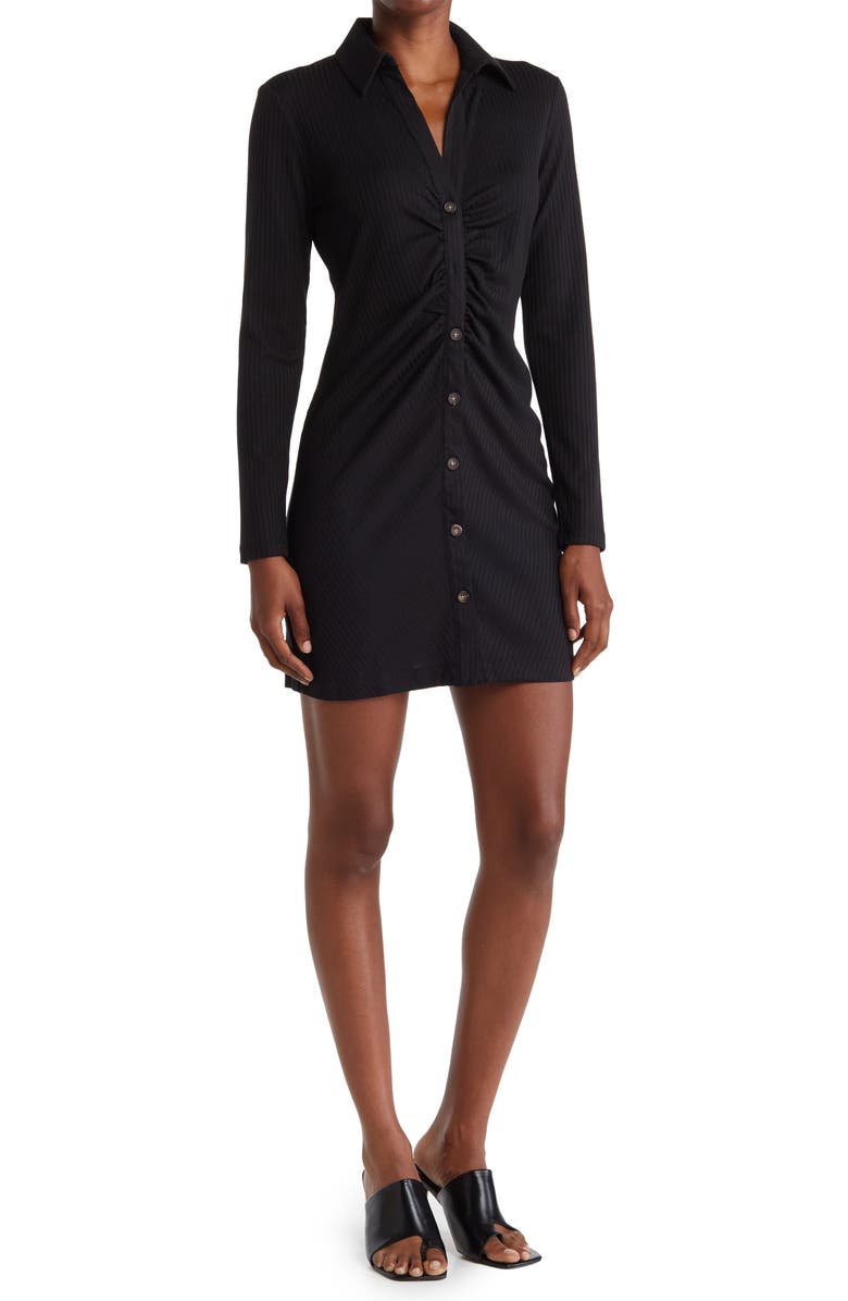 Socialite Ribbed Button-Down Dress | Nordstromrack