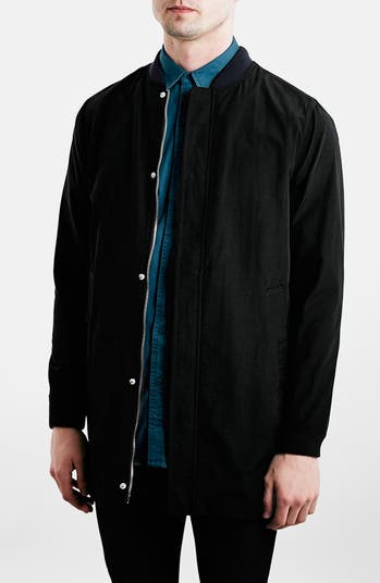 Topman Navy Bomber Mac Jacket | Nordstrom