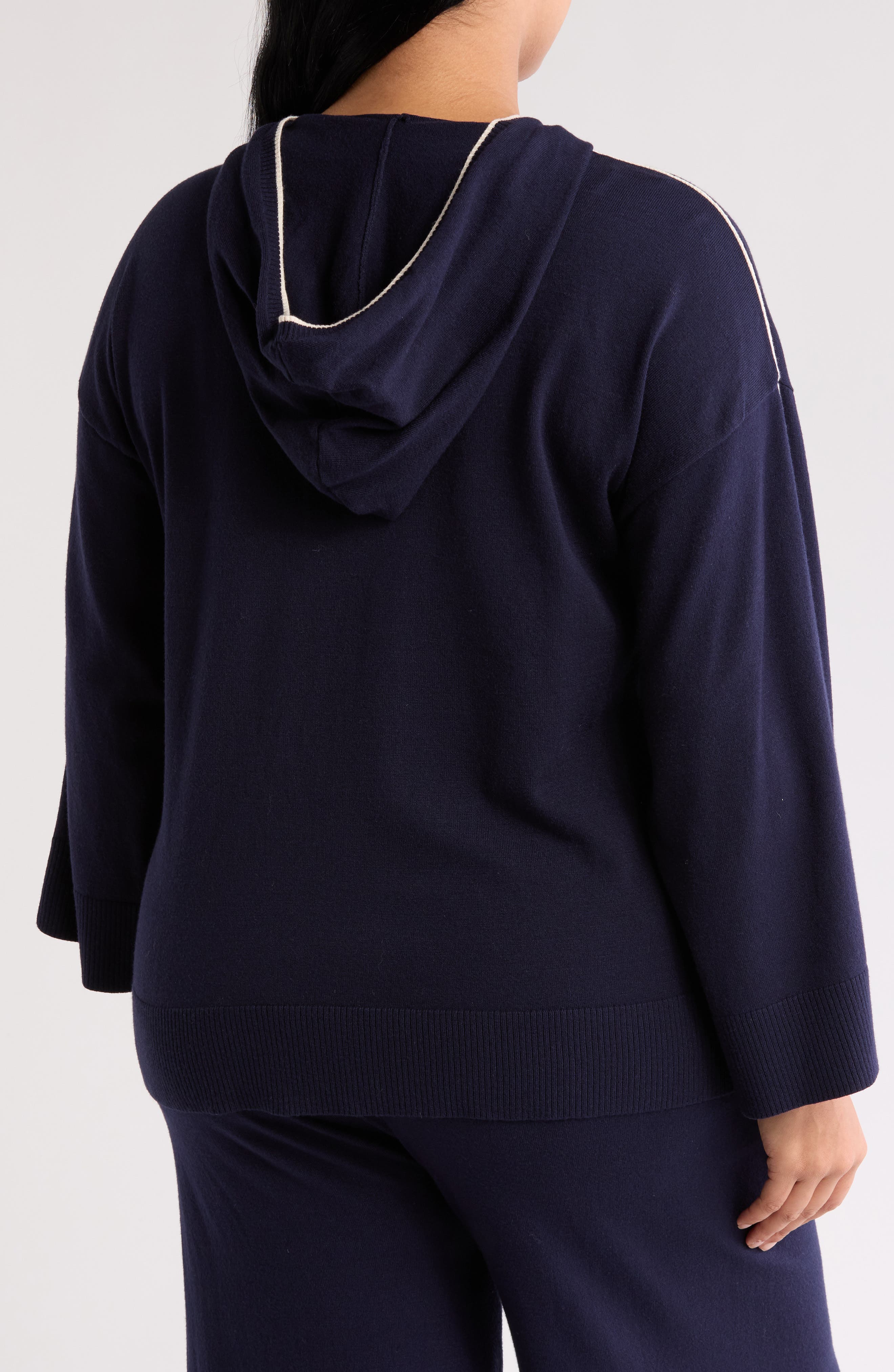 MAX STUDIO Fine Gauge Hooded Sweater | Nordstromrack