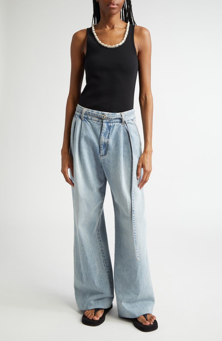 Zimmermann Crystal & Shell Embellished Stretch Cotton Rib Tank ...