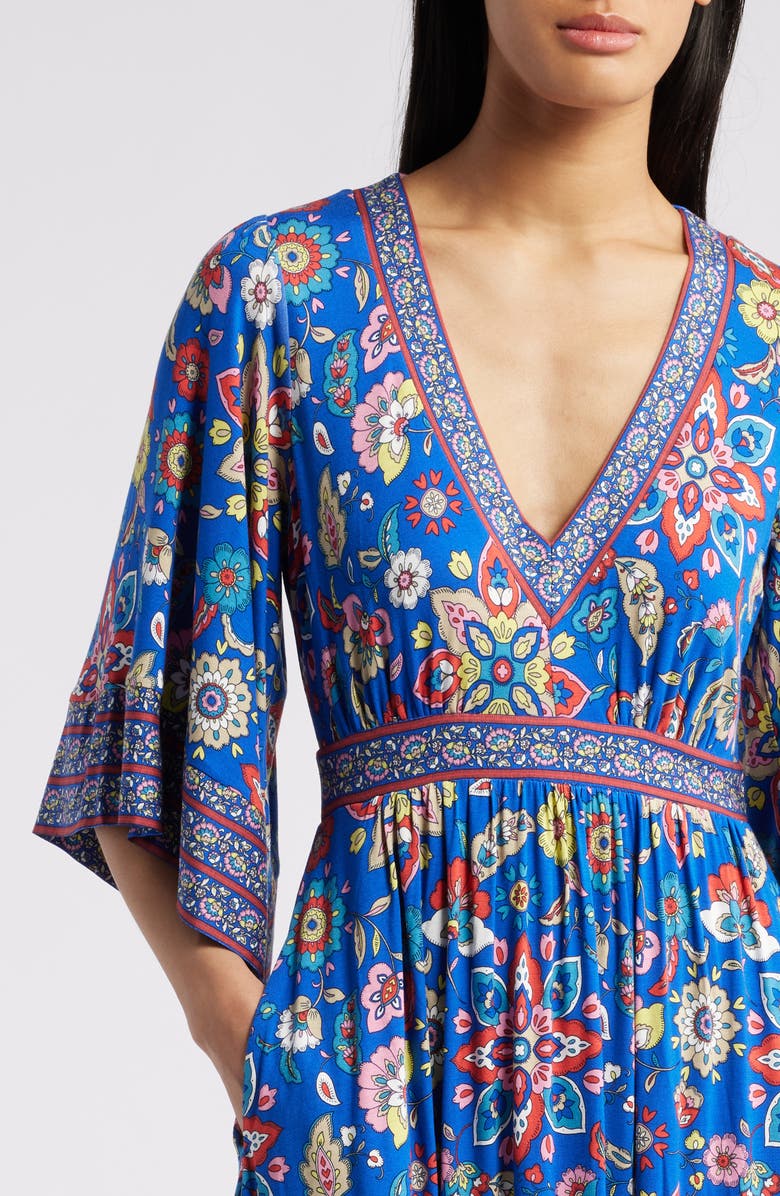 Boden Print Long Sleeve Jersey Maxi Dress | Nordstromrack