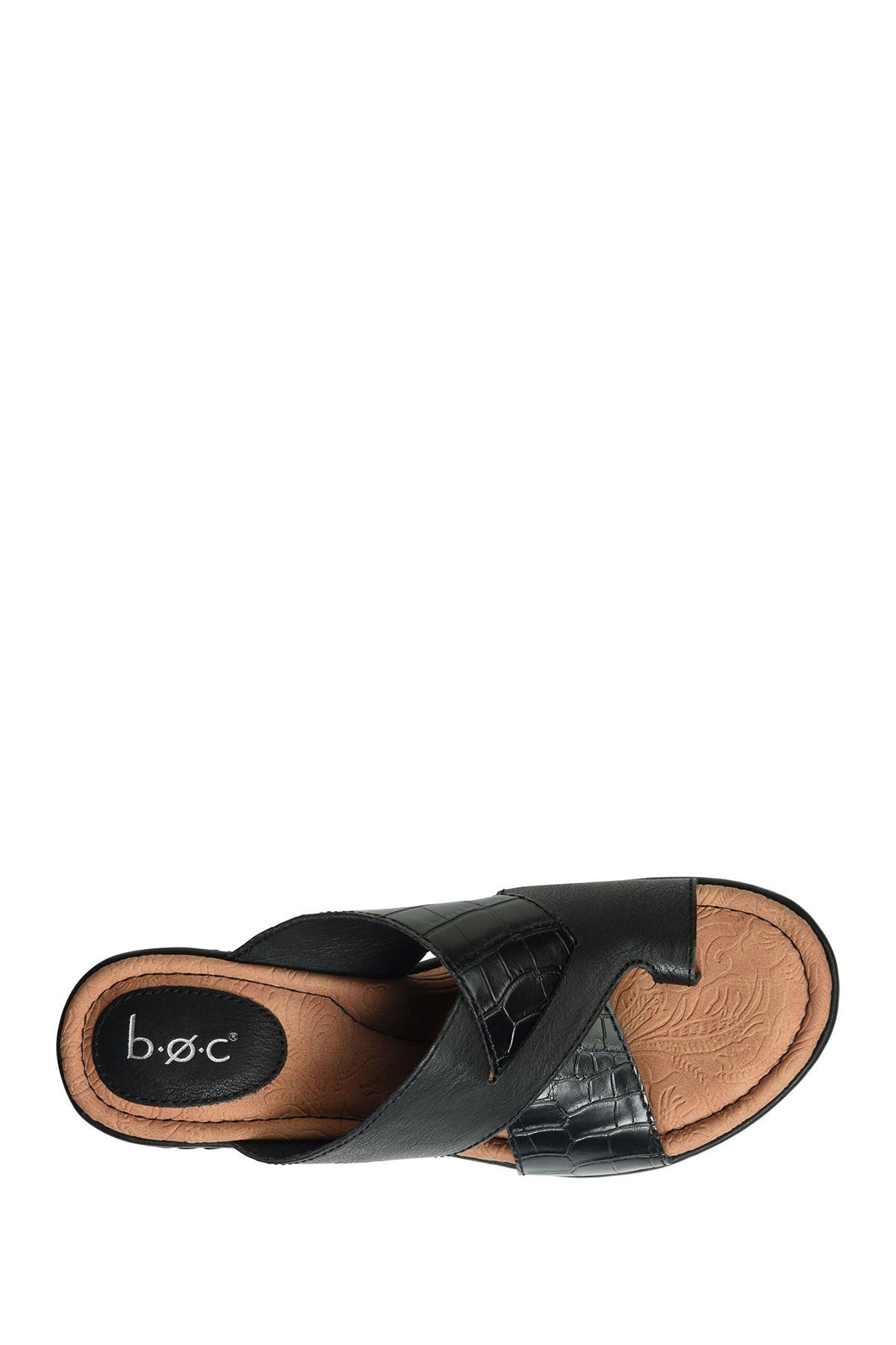 B O C Summer II Croc Embossed Demi Wedge Sandal | Nordstromrack