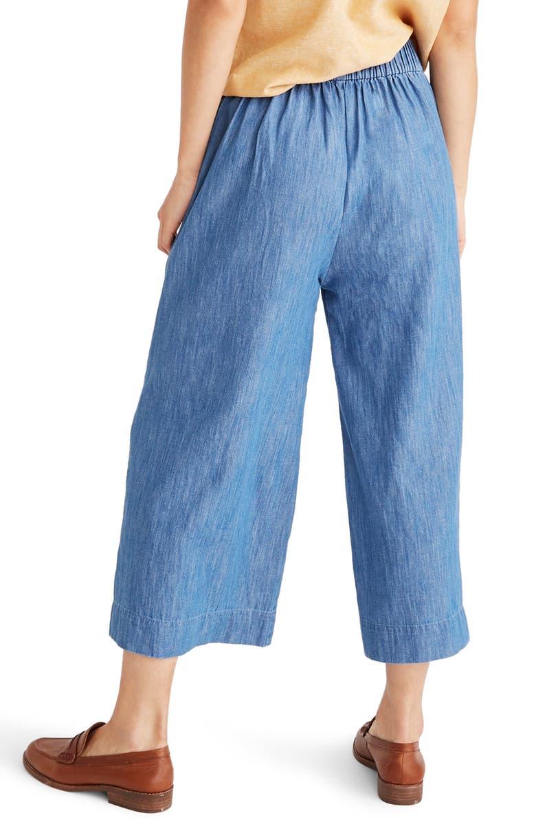 Madewell Huston Pull-On Chambray Crop Pants | Nordstromrack