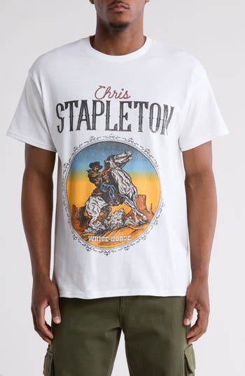 Merch Traffic Christ Stapleton White Horse Cotton Graphic T-Shirt ...