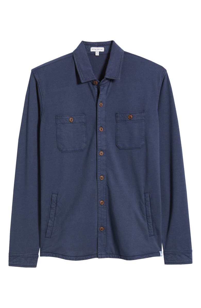 Peter Millar Lava Wash Fleece Knit Shirt Jacket | Nordstromrack