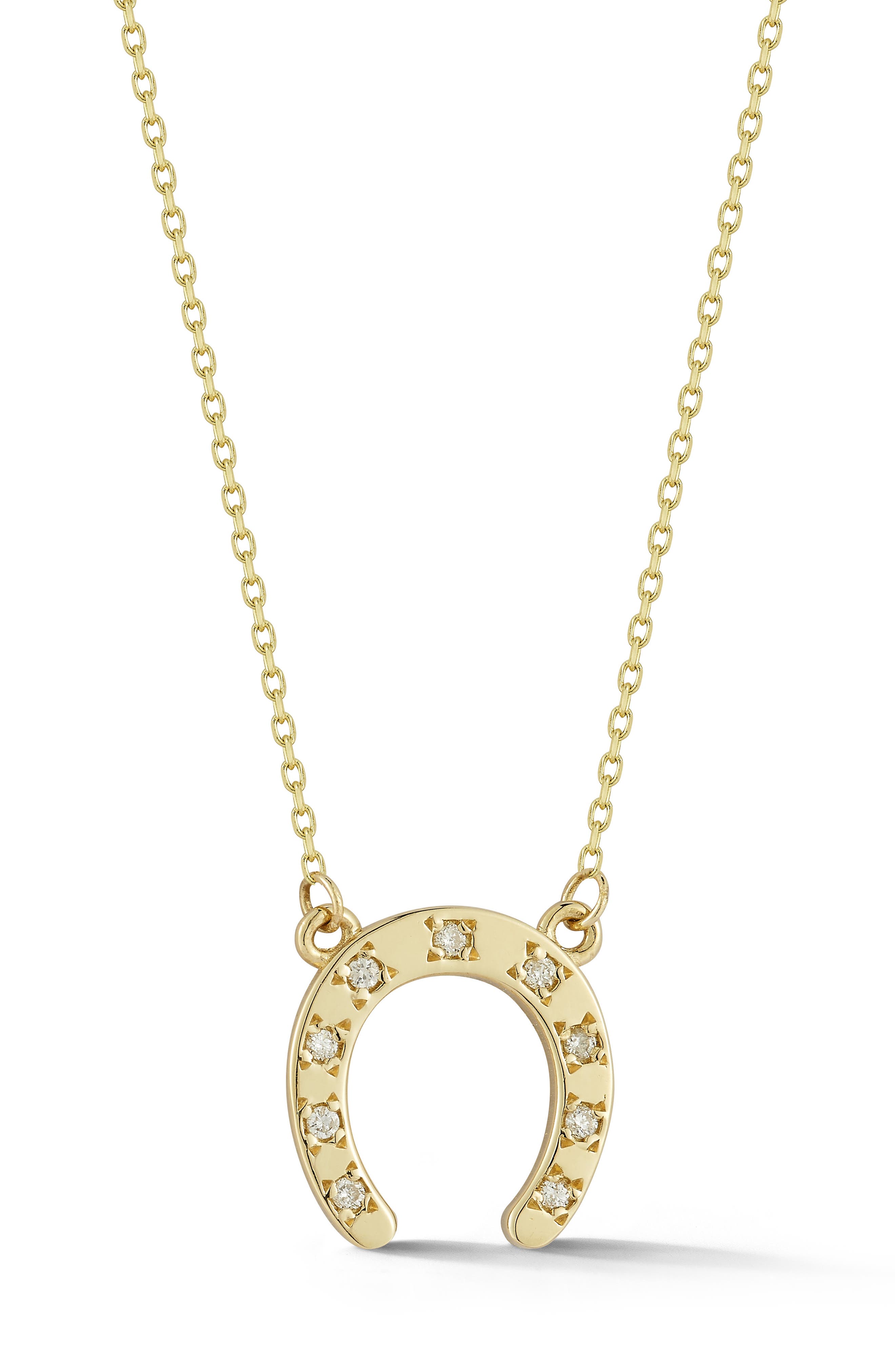 Ember Fine Jewelry Diamond Horseshoe Pendant Necklace | Nordstromrack