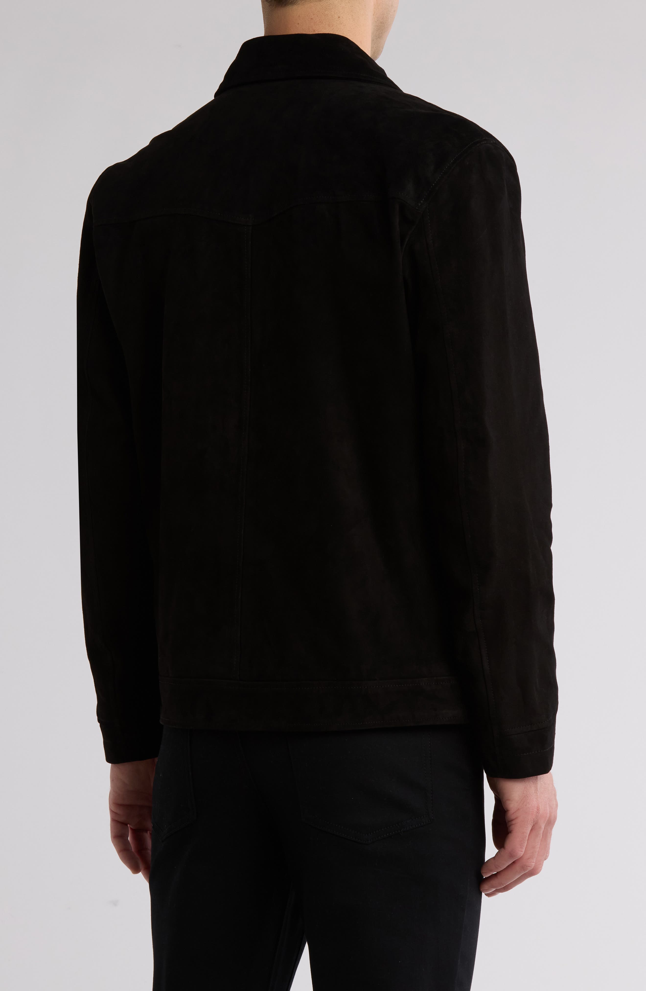 Slate & Stone Suede Zip Racer Jacket | Nordstromrack