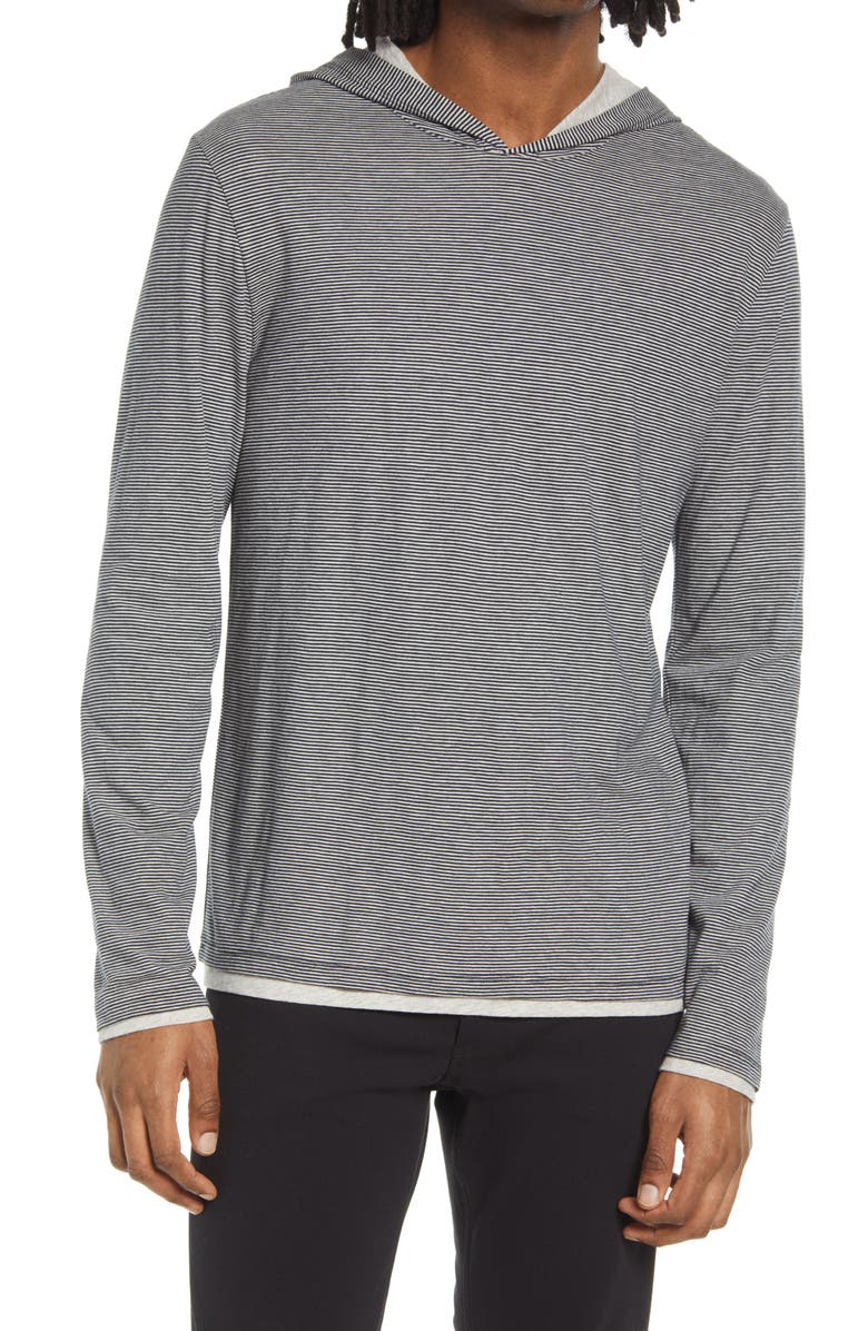 Vince Stripe Double Layer Hoodie | Nordstromrack