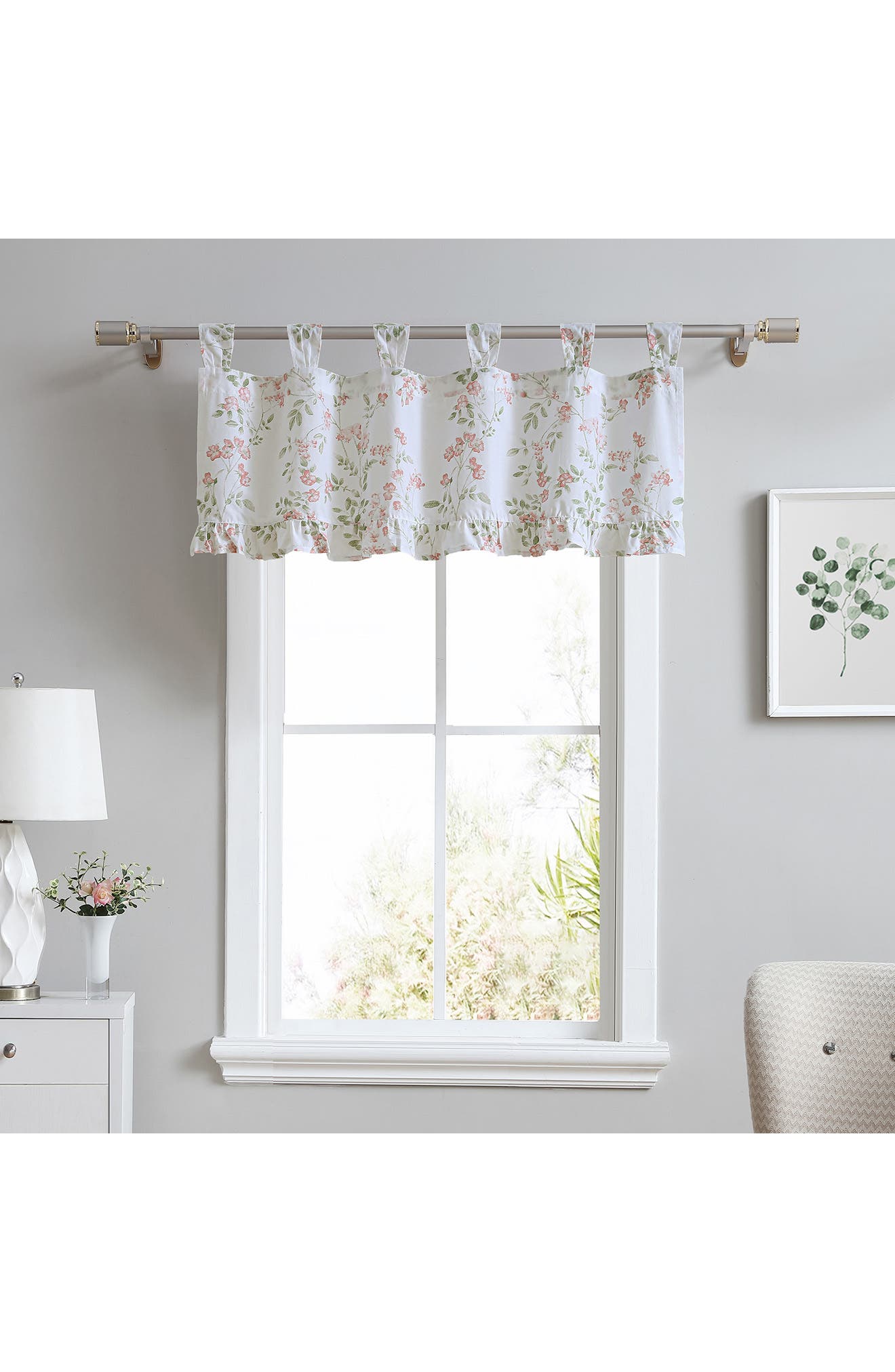 Laura Ashley Fawna Pastel Floral Tap Top Valance | Nordstromrack