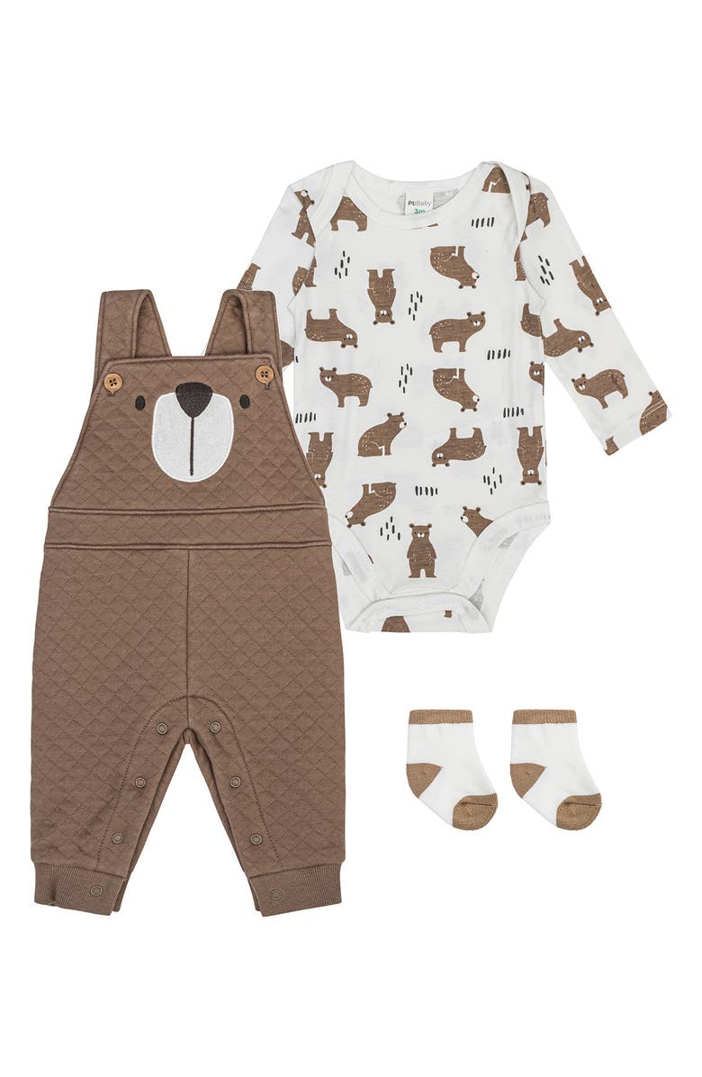 Petit Lem 3-Piece Bear Overall Set | Nordstromrack