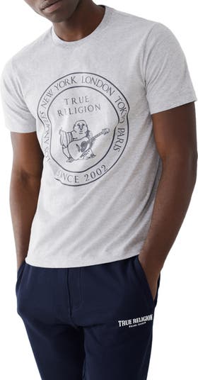 True Religion Brand Jeans Stamp Buddha Heathered Graphic Tee ...