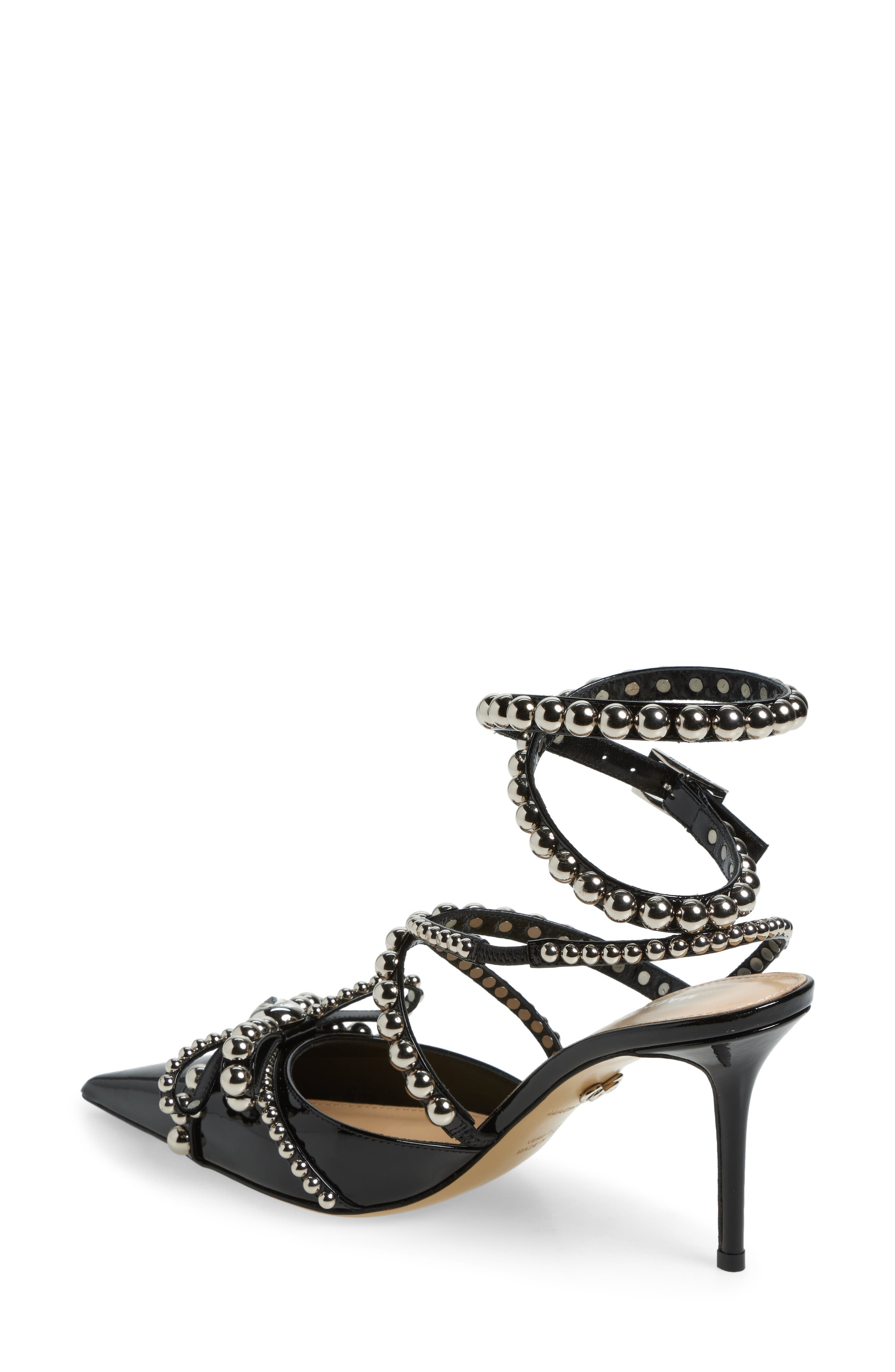Mach & Mach Studded Crystal Bow Ankle Strap Pump (Women) | Nordstromrack