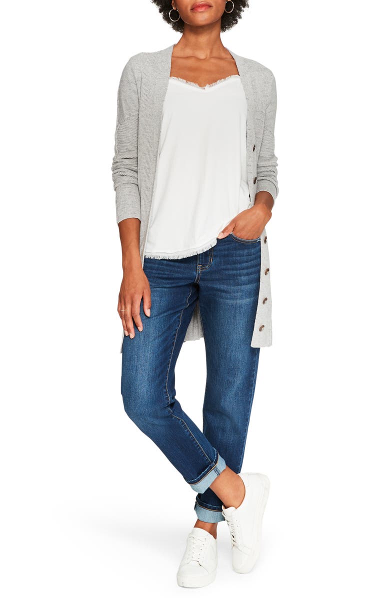 NIC+ZOE Fringe Trim Stretch Cotton Tank | Nordstrom