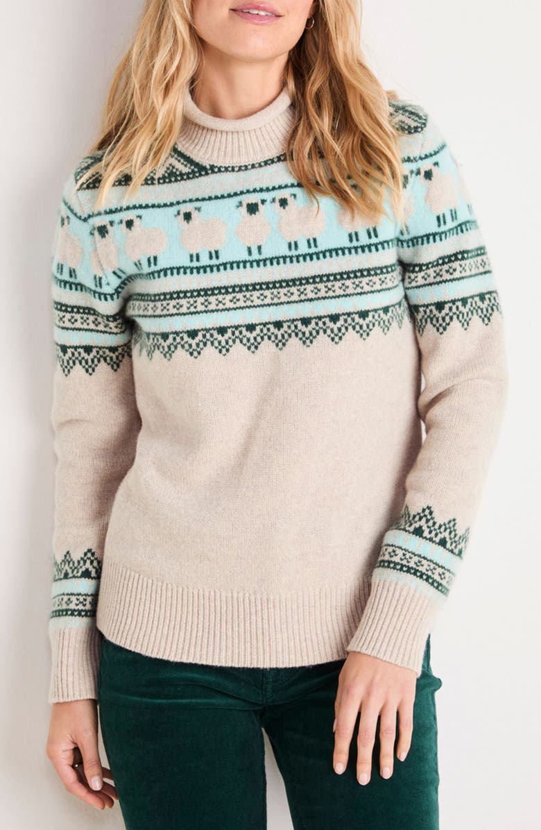 vineyard vines Mock Neck Fair Isle Merino Wool Sweater | Nordstrom