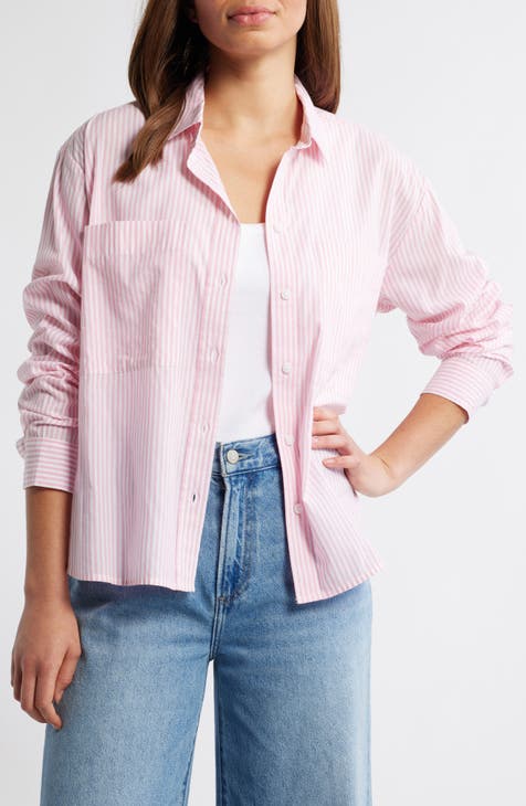 Women's Pink Button Up Tops | Nordstrom