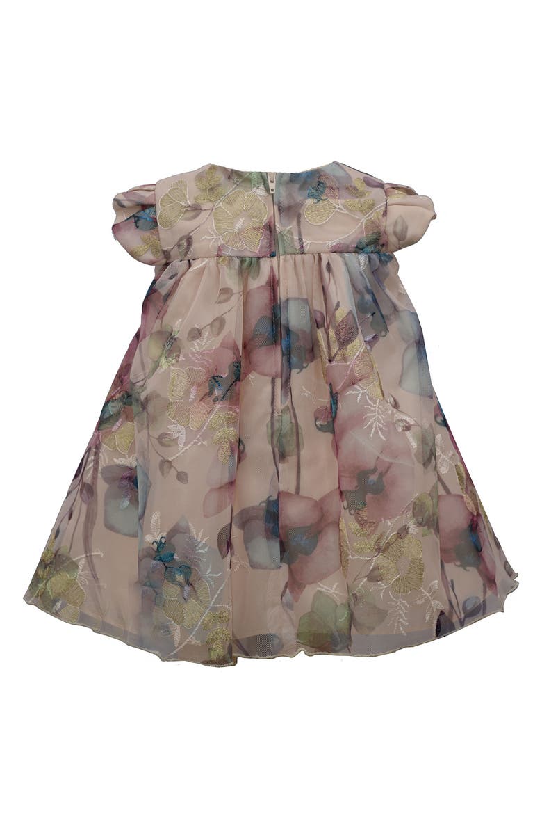 Bonnie Jean Burnout Lace Floral Print Applique Dress | Nordstromrack