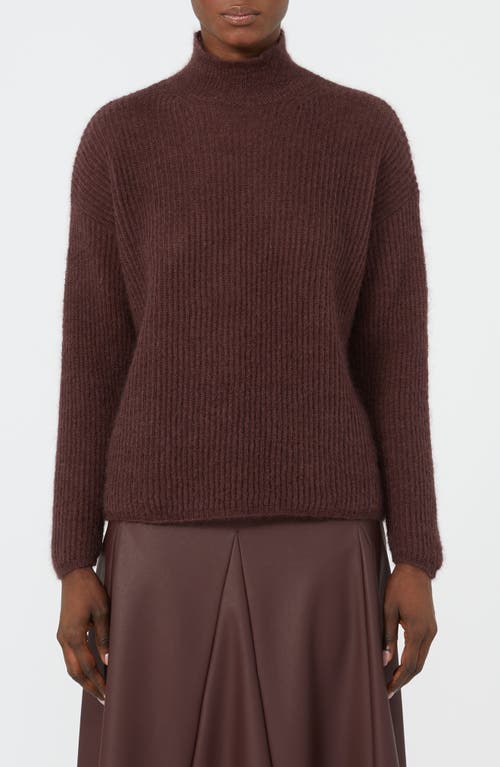 Mm By Max Mara Tenna Mock Neck Sweater In Burgundy | ModeSens