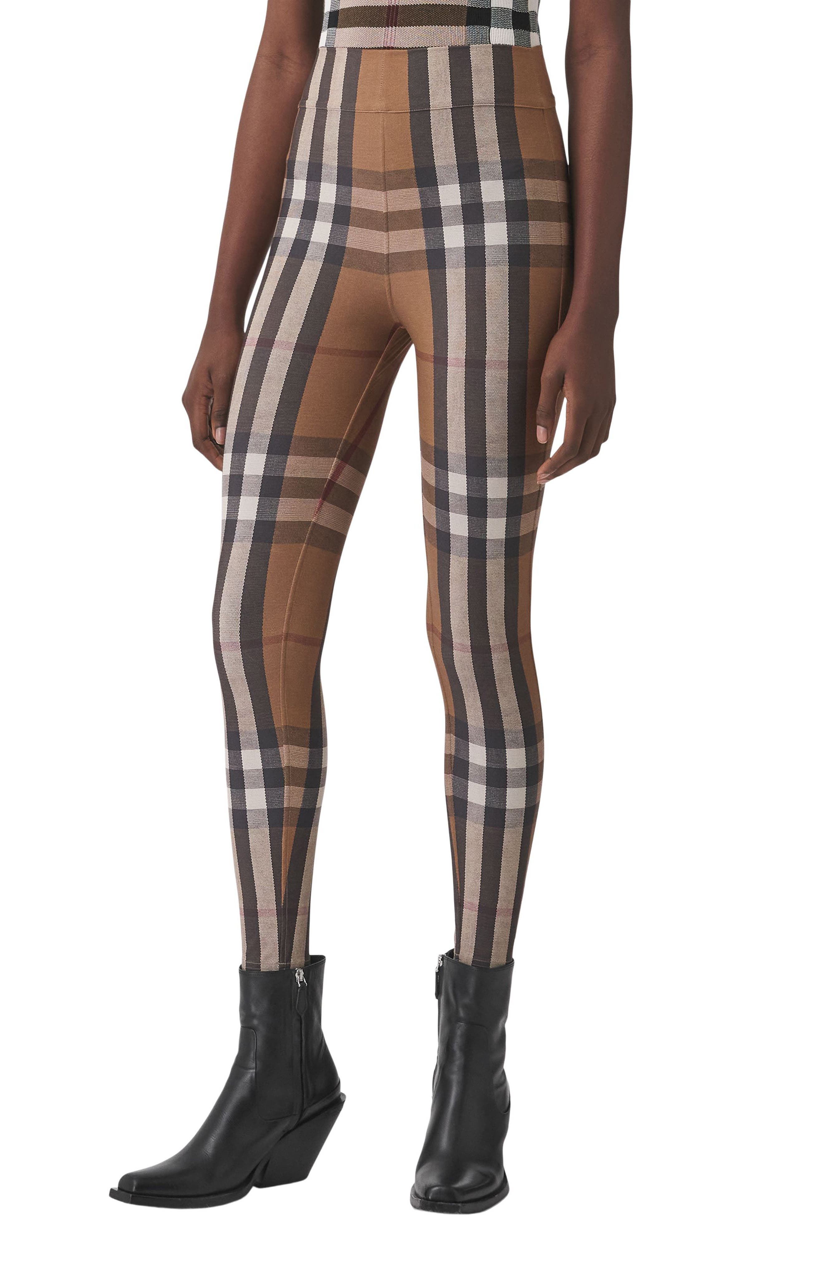 Burberry Madden Check Stretch Jersey Leggings (Women) | Nordstrom