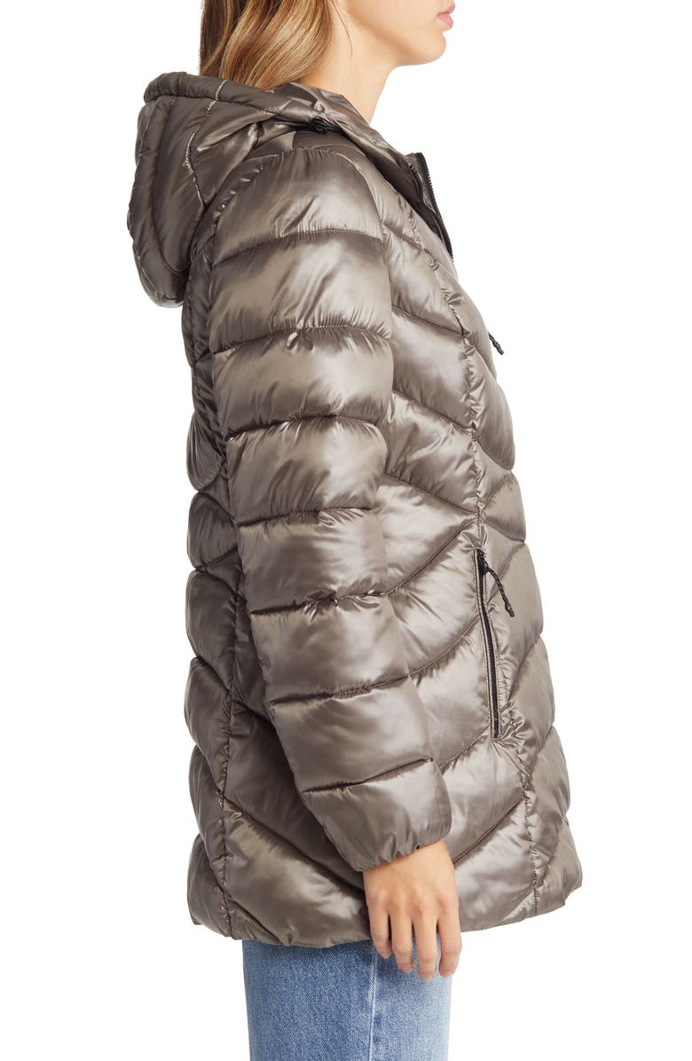Cole Haan Faux Down A-Line Hooded Jacket | Nordstromrack
