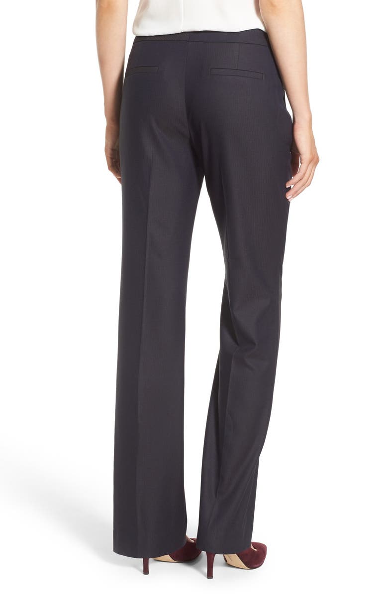 Halogen® Herringbone Stretch Straight Leg Suit Pants | Nordstrom