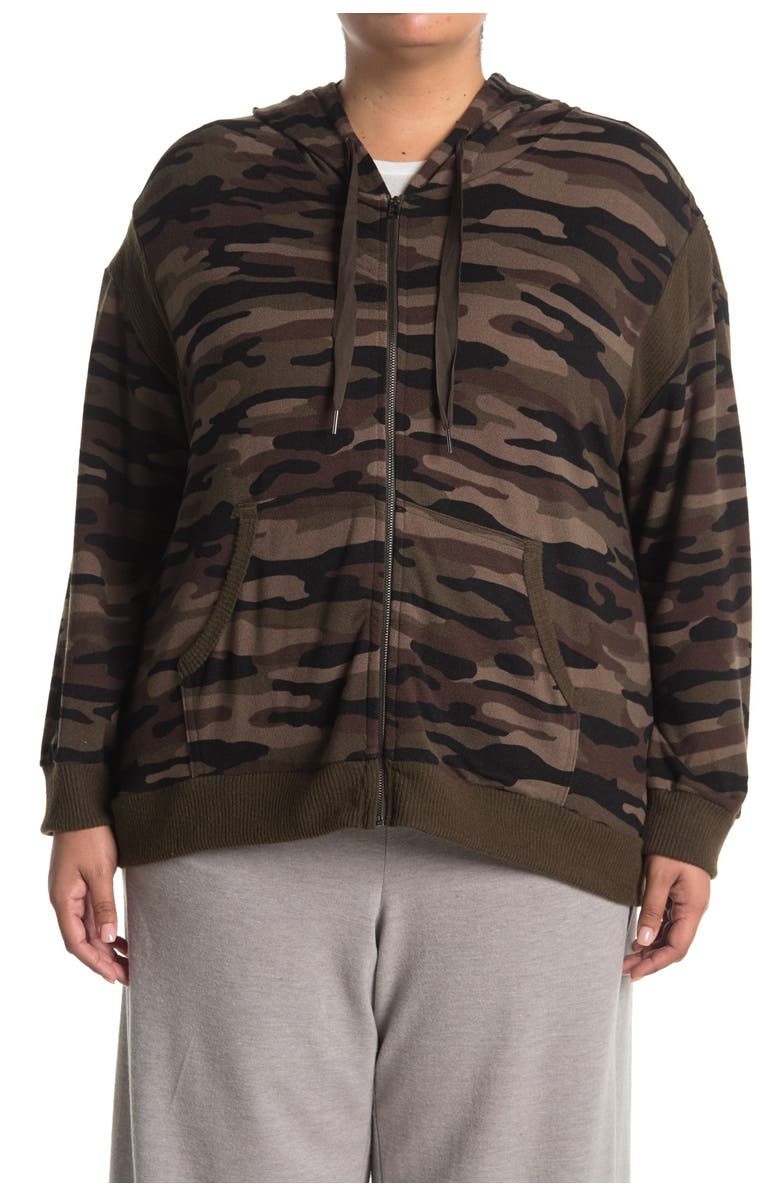 C & C California Printed Drawstring Zip Jacket | Nordstromrack