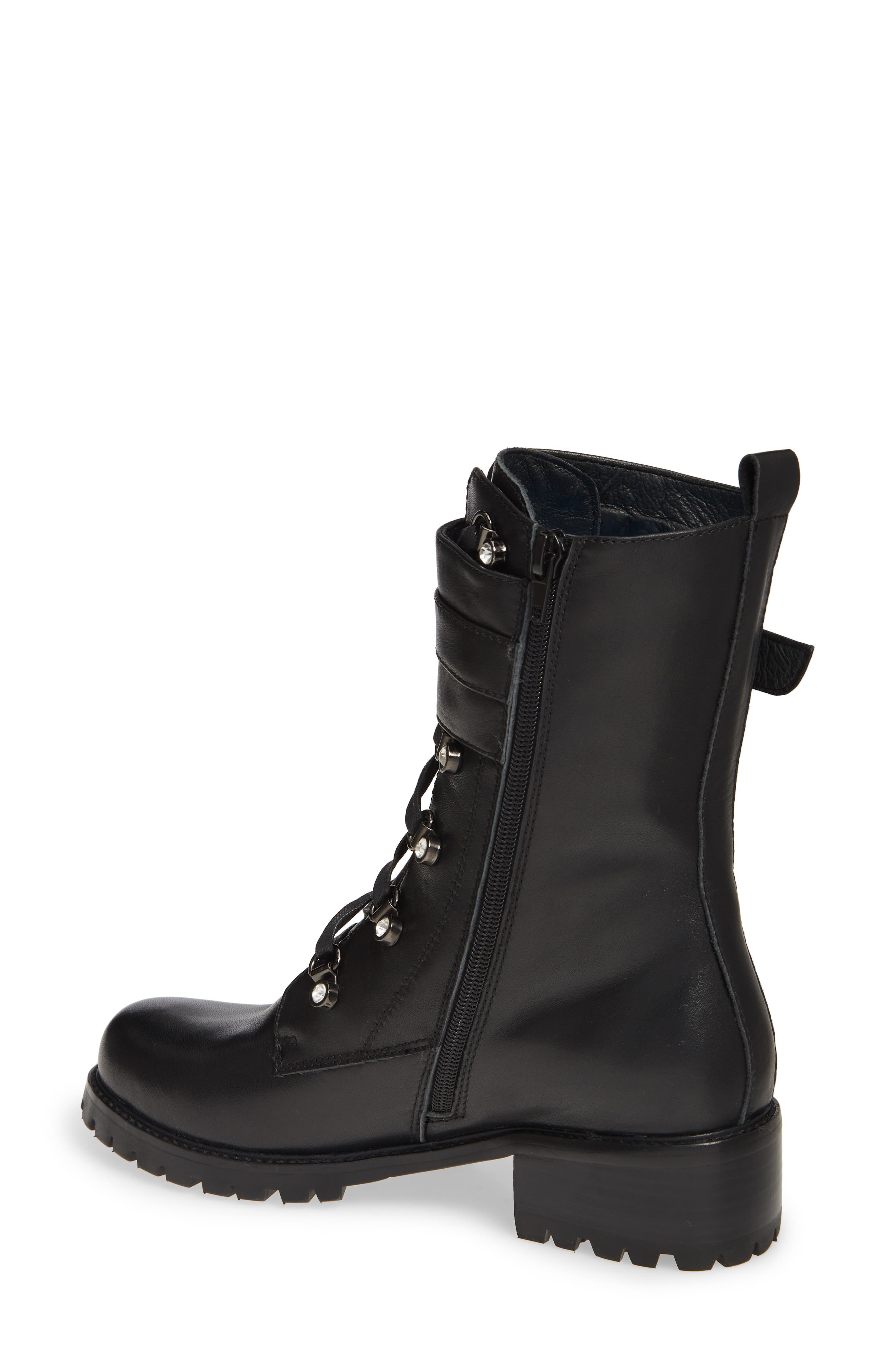Allegra James Win Brooch Combat Boot (Women) | Nordstrom