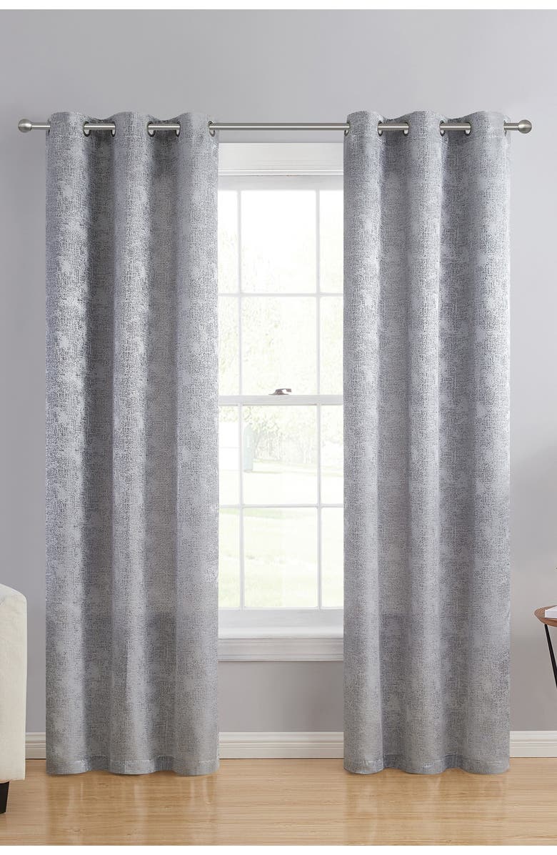 VCNY HOME Rosalie Silver Grommet Window Panels - 76" x 84" - Set of 2 ...