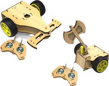 MODBOX DIY Motorized Battle Robot Kit, 2 Pack, Build Wooden Toy Fighter ...