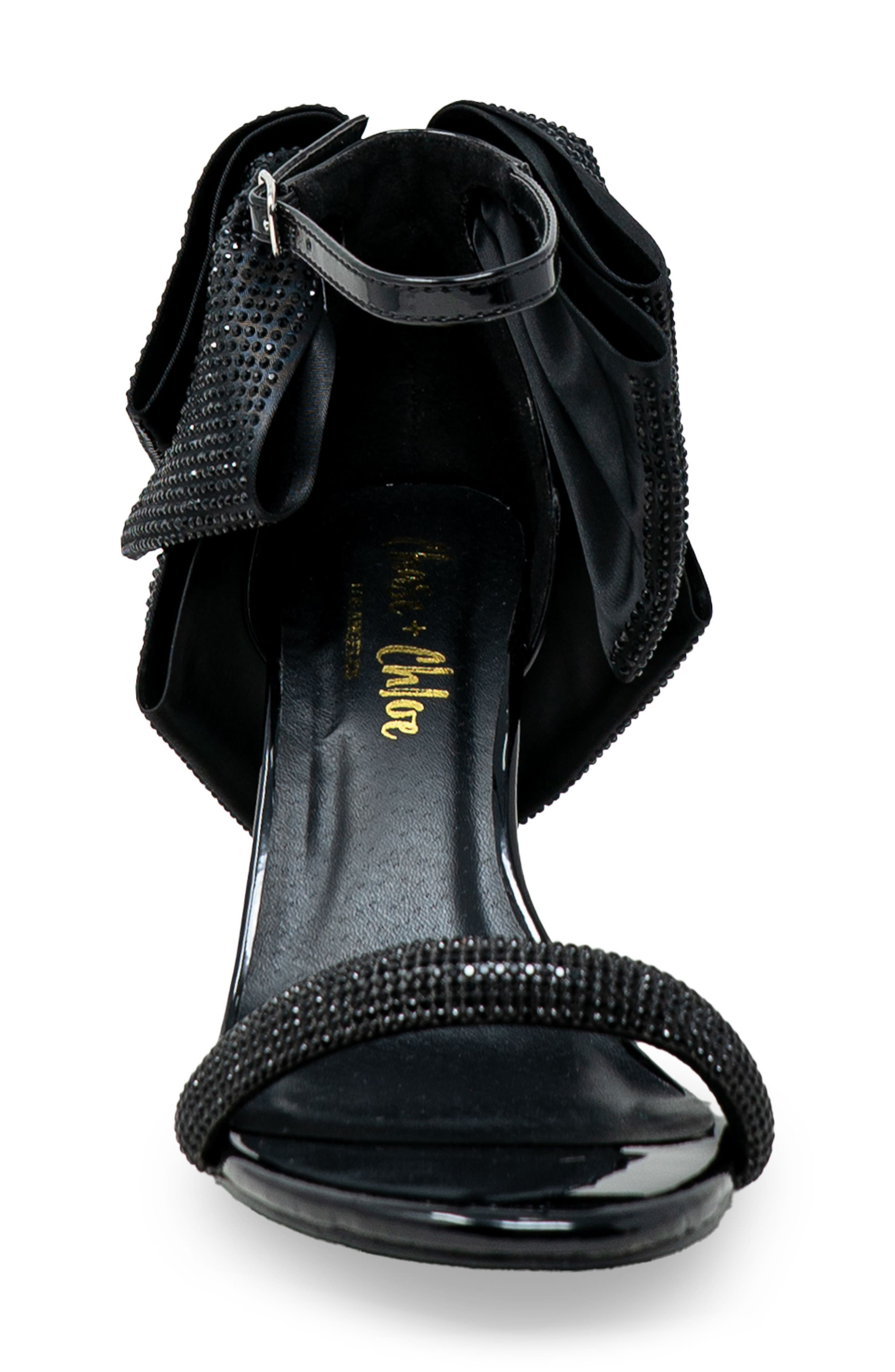 CHASE AND CHLOE Draped Bow Rhinestone Sandal (Women) | Nordstromrack