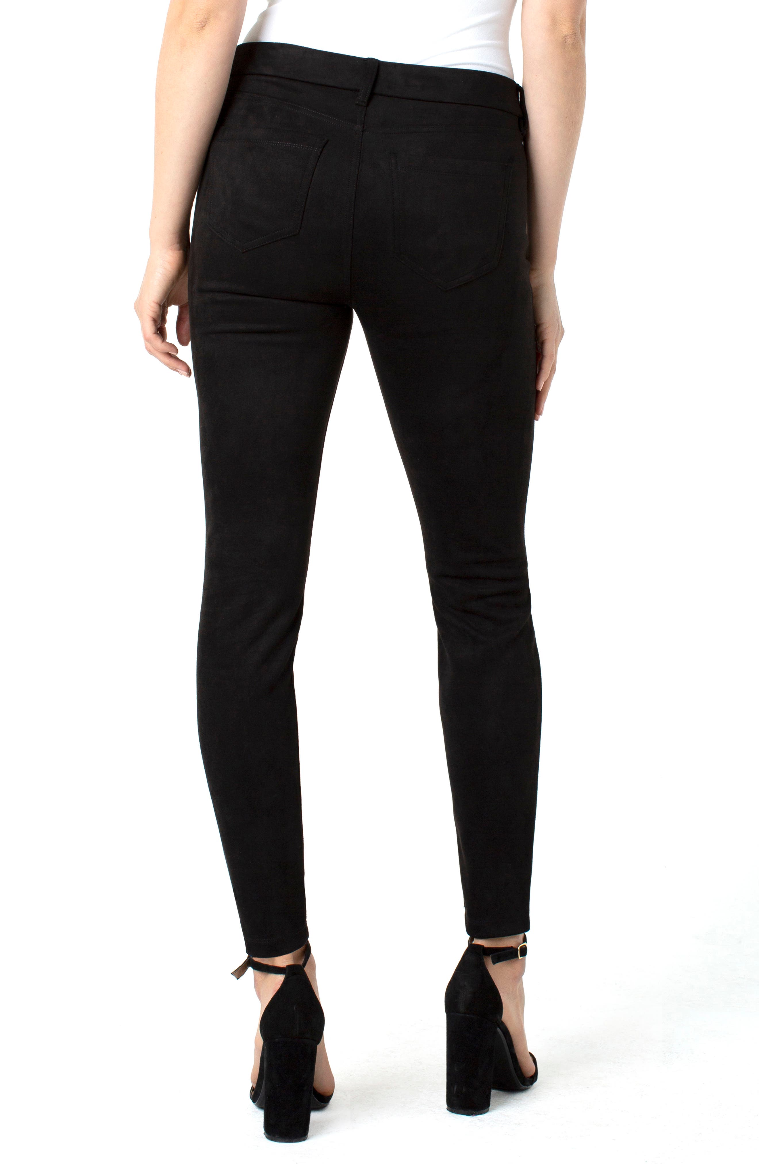 Liverpool Los Angeles Gia Glider Faux Suede Skinny Pants | Nordstrom