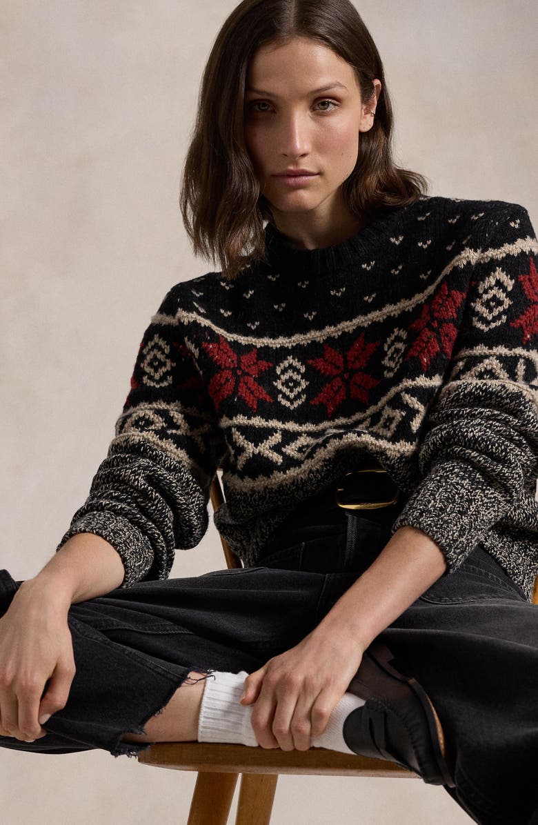 Polo Ralph Lauren Snowflake Jacquard Wool Crewneck Sweater | Nordstromrack
