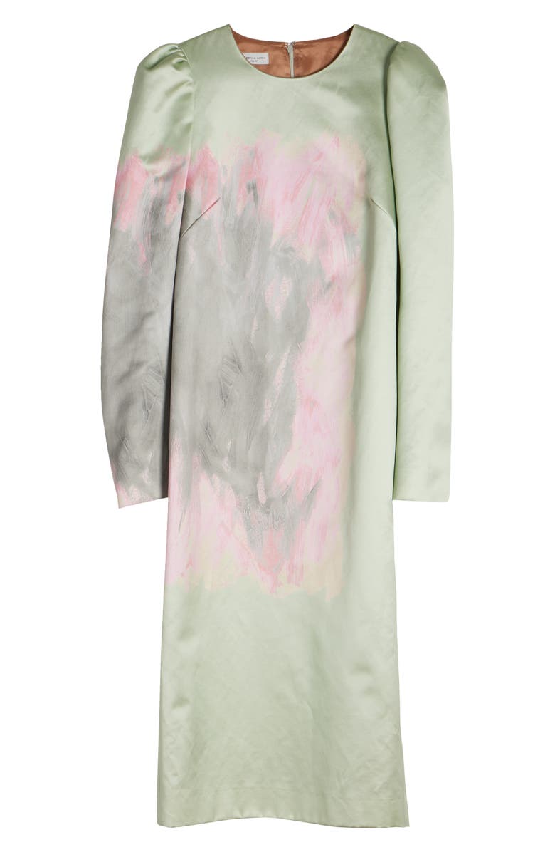 Dries Van Noten Duffy Brushstroke Print Long Sleeve Cotton & Silk ...