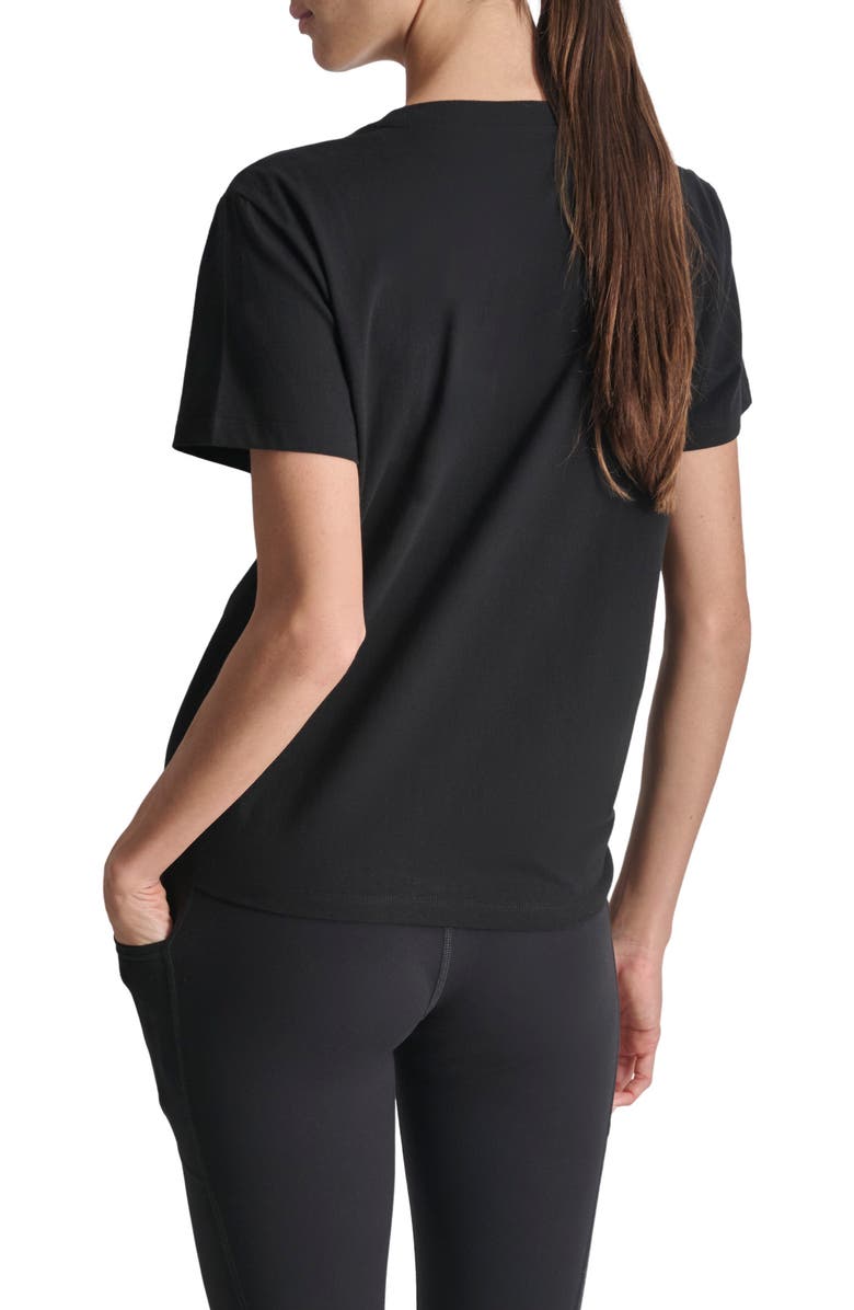 DKNY Rhinestone Stripe Logo Cotton T-Shirt | Nordstromrack