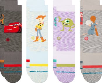 Stance Pixar Assorted 4-Pack Cotton Blend Crew Socks Gift Box | Nordstrom