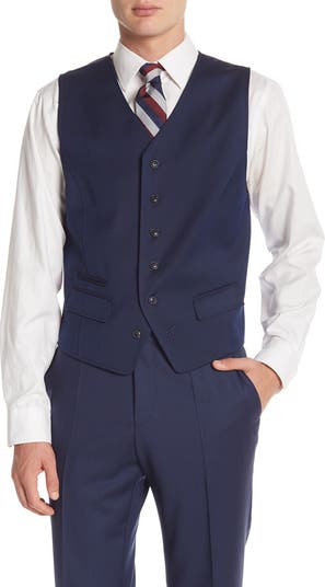Ben Sherman Blue Birdseye Six Button Suit Separate Vest | Nordstromrack
