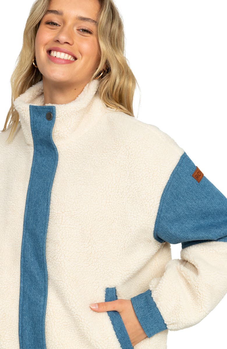 Roxy Wrap It Up Faux Shearling Aviator Jacket | Nordstromrack