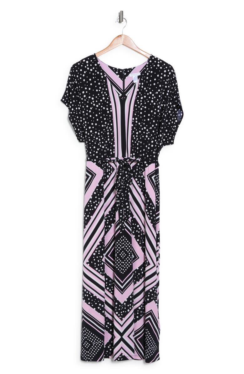 London Times V-Neck Flutter Sleeve Tie Waist Dress | Nordstromrack