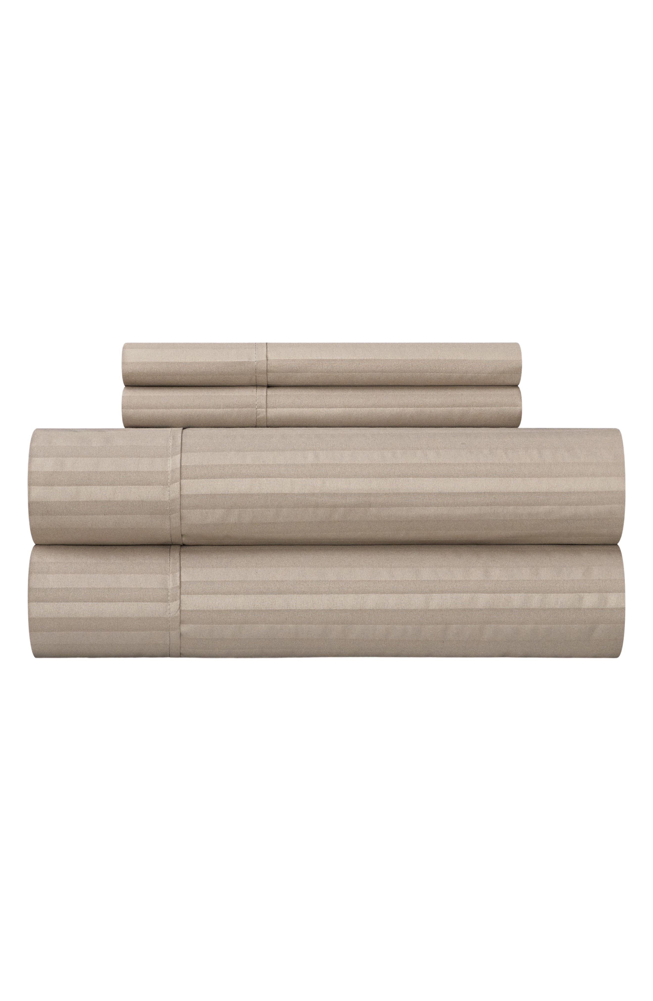 CHIC Sarina Solid with Stripe Sheet Set - King | Nordstromrack