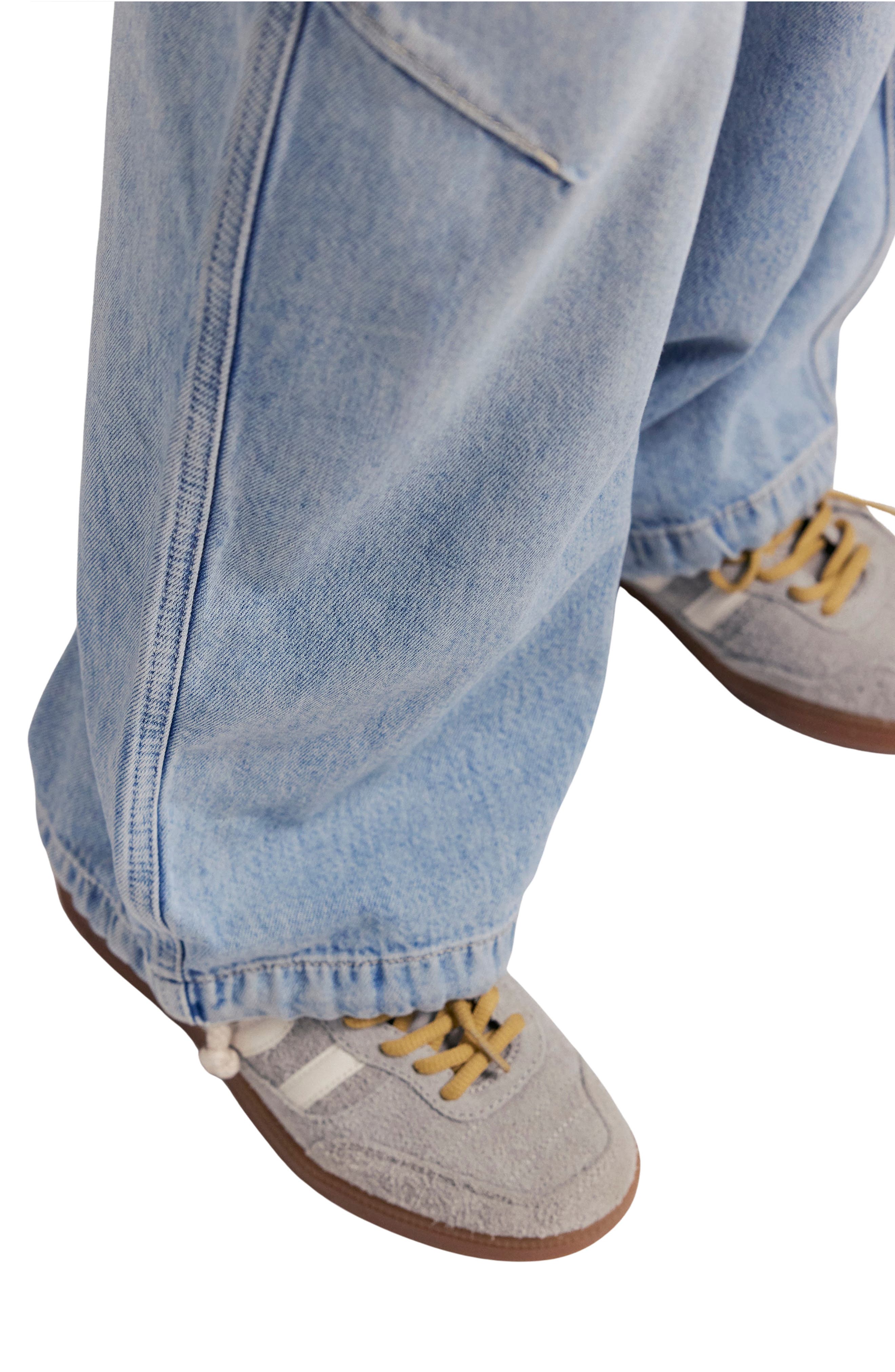 Free People Love Language Mid Rise Drawstring Jogger Jeans | Nordstrom
