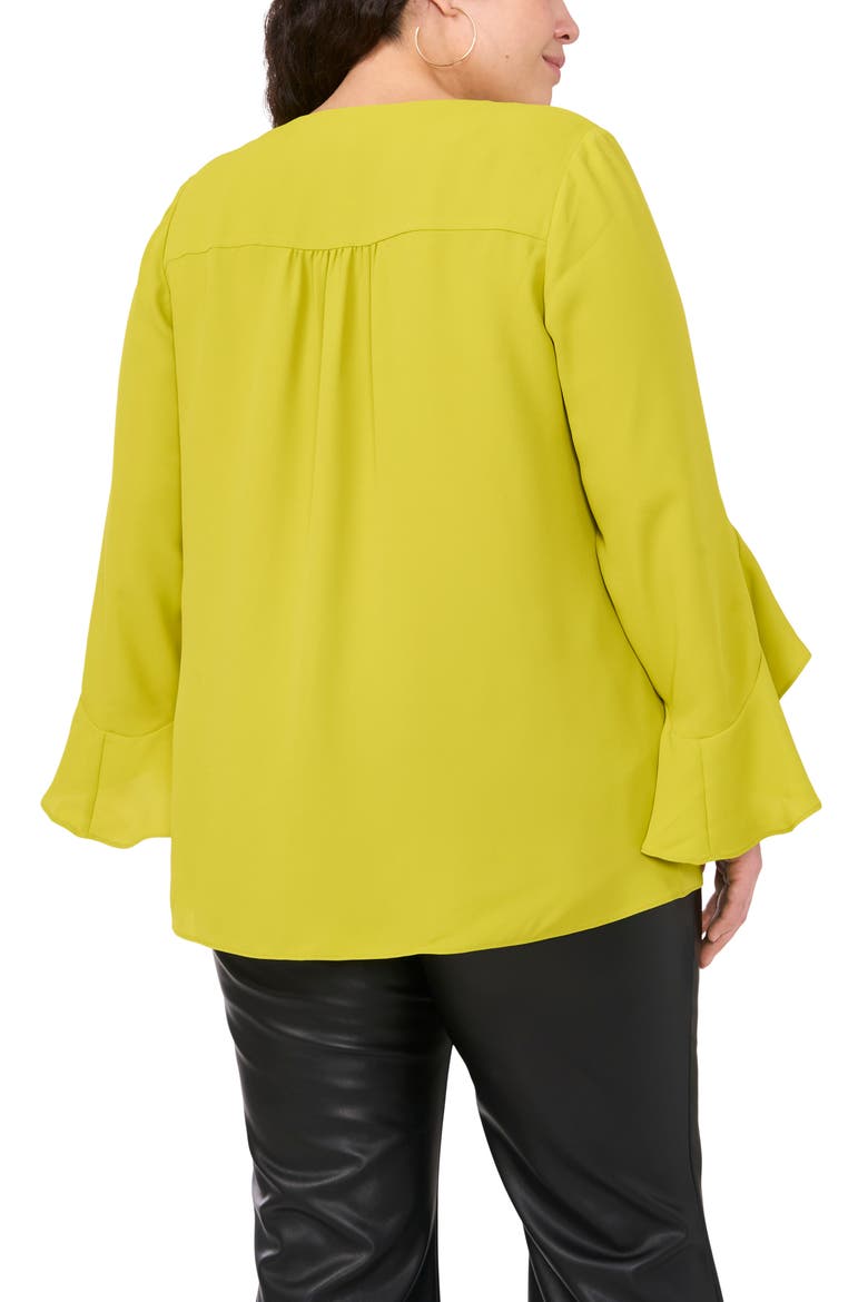 Flutter Sleeve Crossover Georgette Tunic Top (Women) | Nordstromrack