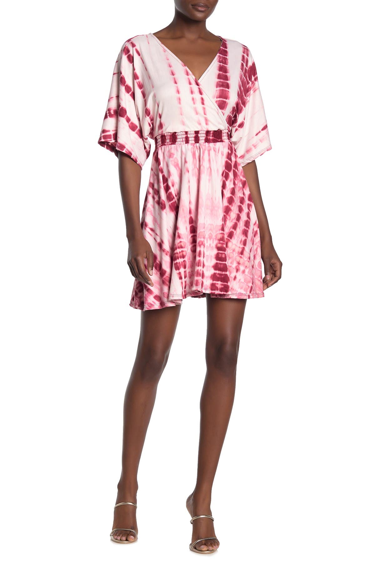 Velvet Torch Tie-Dye Elbow Sleeve Fit & Flare Dress | Nordstromrack