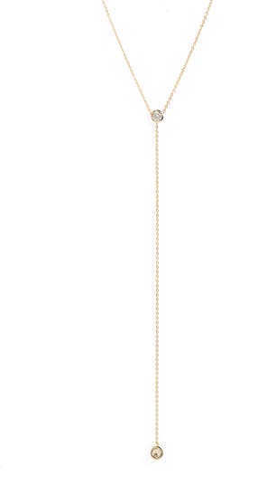 BY ADINA EDEN Adina's Jewels Cubic Zirconia Lariat Necklace | Nordstrom