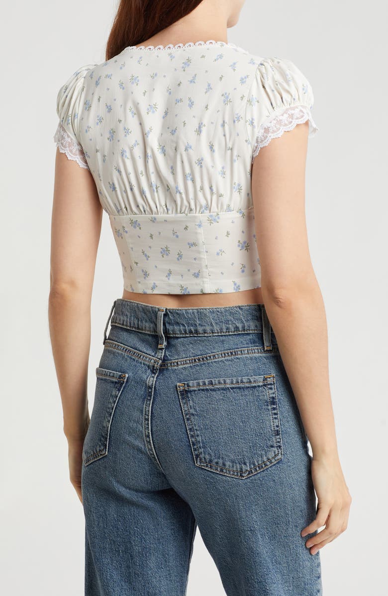 Blu Pepper Flutter Sleeve Crop Top | Nordstromrack