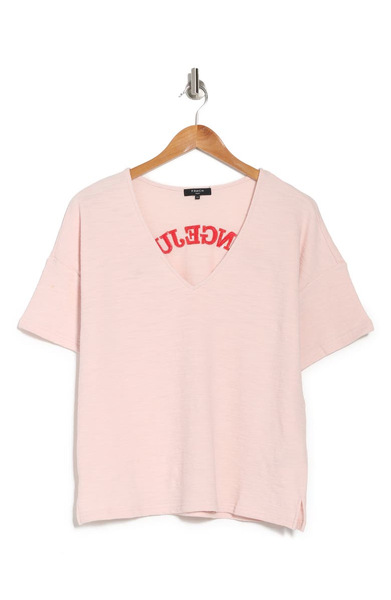 FRNCH V-Neck Embroidered Back Logo T-Shirt | Nordstromrack