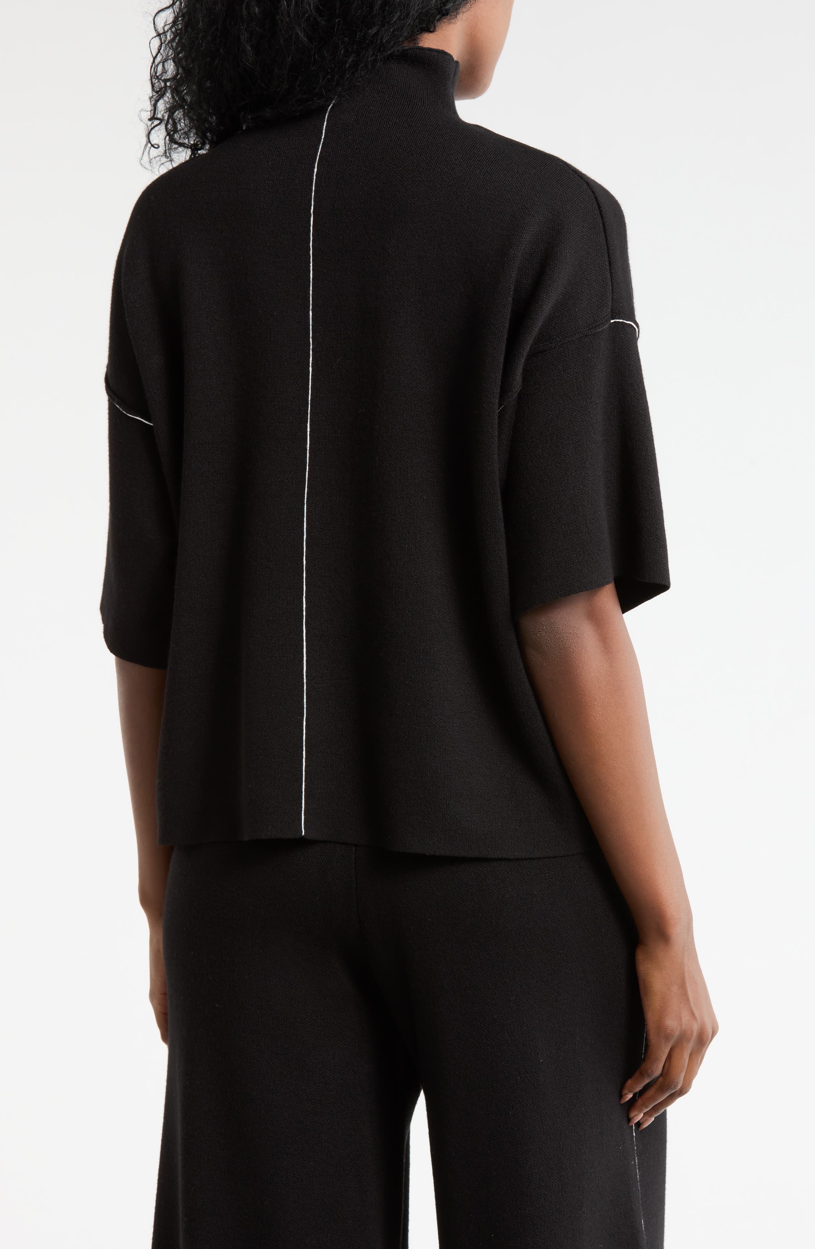 MAX STUDIO Elbow Sleeve Mock Neck Sweater | Nordstromrack
