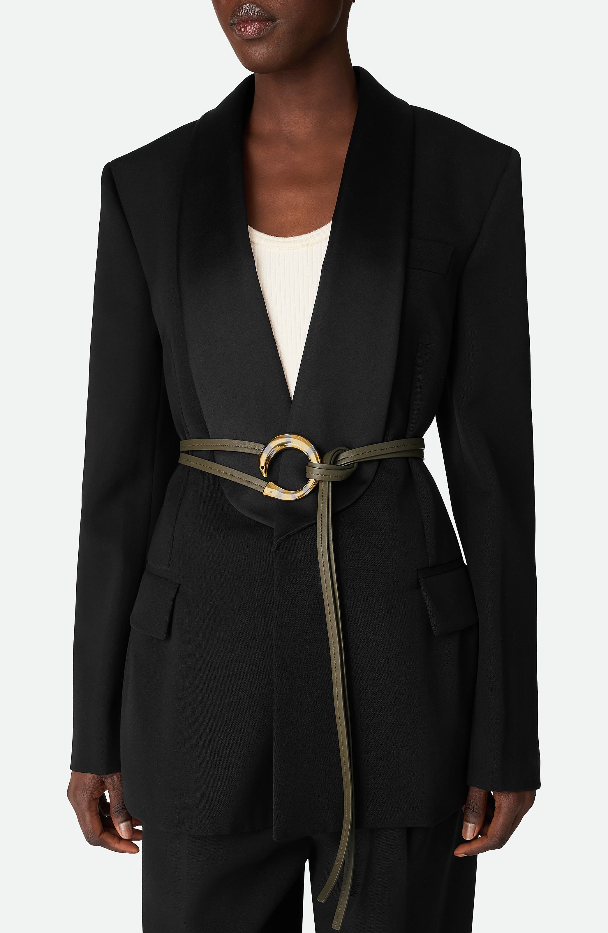 Bottega Veneta Sardine Leather Belt | Nordstrom