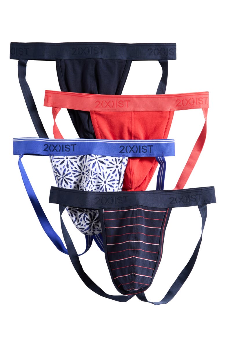 2(x)ist Assorted 4-Pack Stretch Cotton Jock Strap | Nordstromrack