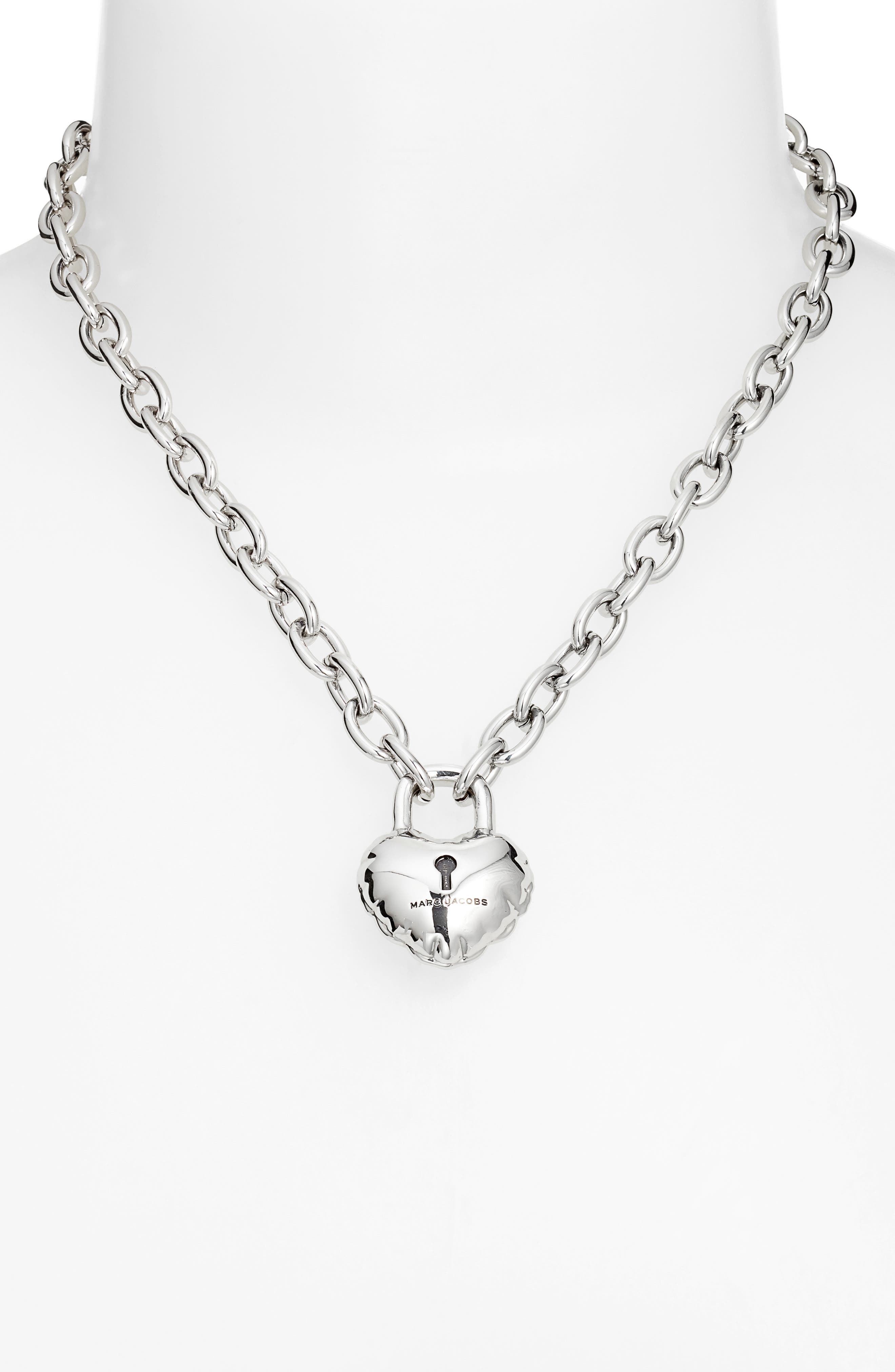 Marc Jacobs Balloon Heart Lock Pendant Necklace | Nordstrom