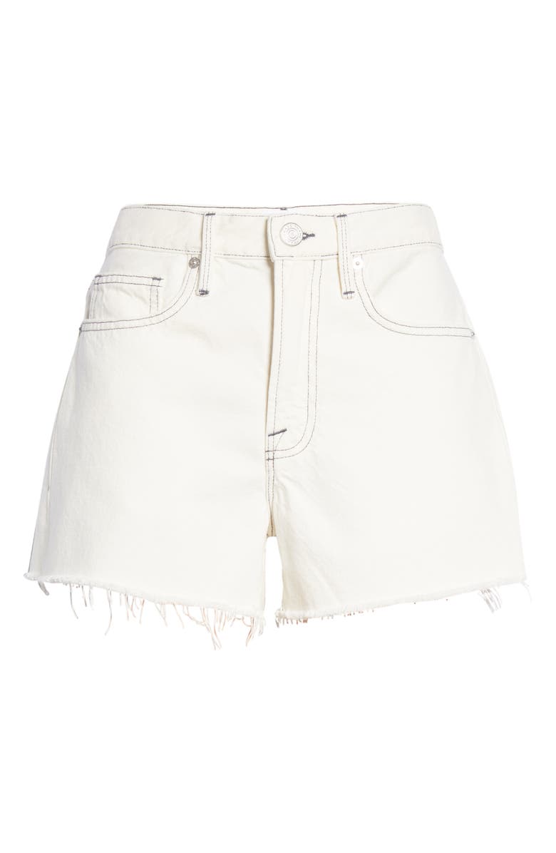 FRAME Le Brigette High Waist Raw Hem Denim Shorts | Nordstromrack